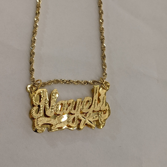 Unbrand | Jewelry | Real Gold Custom Name Plate | Poshmark